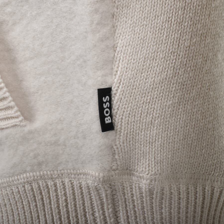 BOSS Emeraviglio Knit Jumper Off White | Mainline Menswear